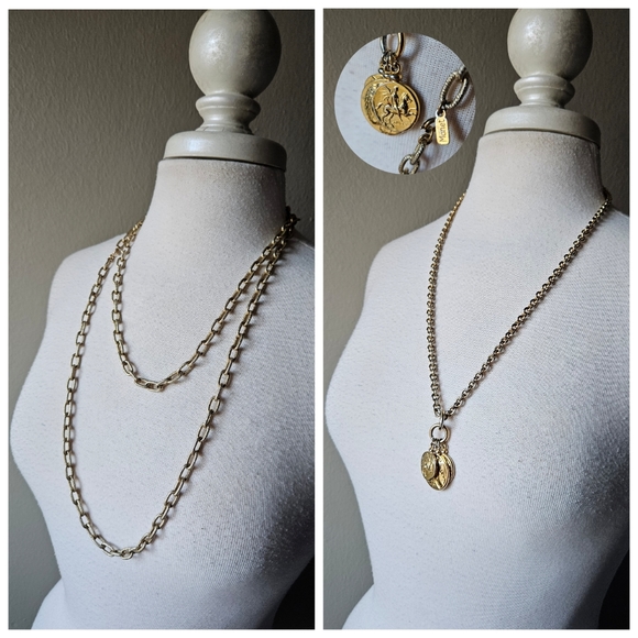 Monet | Jewelry | 2 Vintage Necklaces Coin Revival Extra Long Monet ...